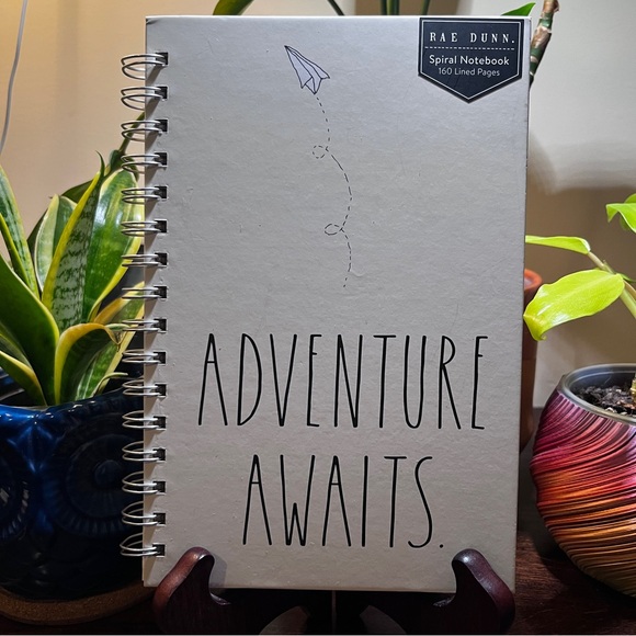 Rae Dunn | Office | Rae Dunn Gray Spiral Notebook Adventure Awaits ...
